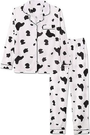 Generic Lot de 2 pyjamas en coton pour femme - V&ecirc;tements de nuit pour femme - V&ecirc;tements de nuit sexy pour femme - Ensemble de v&ecirc;tements de d&eacute;tente &agrave; manches l