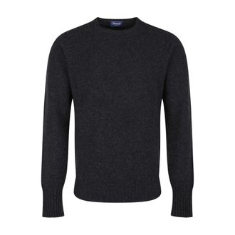 Drumohr Blauer Strickpullover - - Knitwear - Herren - Blau - XL