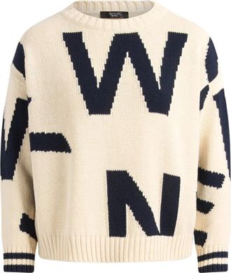 Max Mara Femme, Pulls, Blanc, Taille: 40 FR Wkdcelebre Maille ras du cou