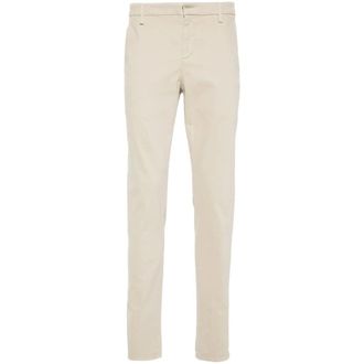 Dondup Homme, Pantalons, Beige, Taille: W35 Pantalon Beige Slim-fit Twill