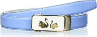 Anthoni Crown Damen Ledergürtel Gürtel, Himmelblau, 105