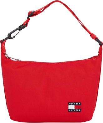Tommy Jeans Damen Schultertasche Daily mit Logo, Rot (Red Hot), Einheitsgr&ouml;&szlig;e