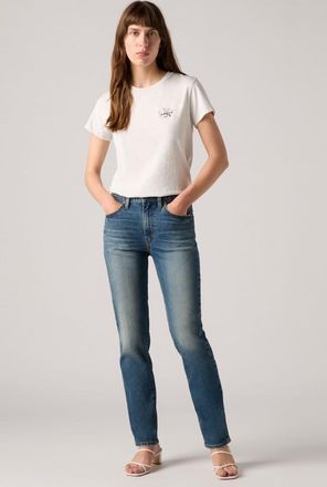 Levi's Jean 724 Taille Haute Straight - Femme - Bleu / Ankle Time - 25X32