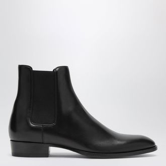 Saint Laurent Wyatt Chelsea-Stiefeletten schwarz aus Kalbsleder