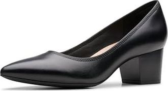 Clarks Womens Ellanie Hope Escarpins, Black Leather, 37.5