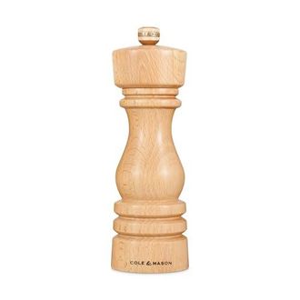 Cole & Mason H233006 London Salzm&uuml;hle, mit Einstellbarem Mahlwerk, Holz, 18cm, Precision+ mit Keramikmahlwerk, Gew&uuml;rzm&uuml;hle, M&uuml;hle f&uuml;r Salz