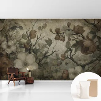 Tulup Tapete Vliestapete Mit Kleber F&uuml;r Wohnzimmer Schlafzimmer K&uuml;che - Wanddekoration Blumensch&ouml;nheit 416x254 Cm