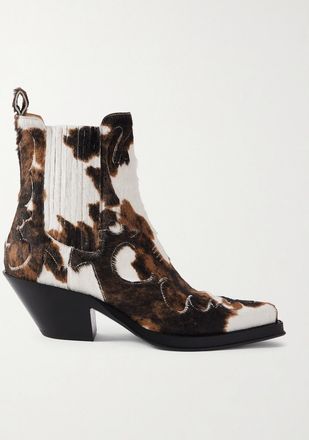 Gabriela Hearst Cassidy Chelsea Boots Aus Kalbshaar Mit Kuhprint - Braun