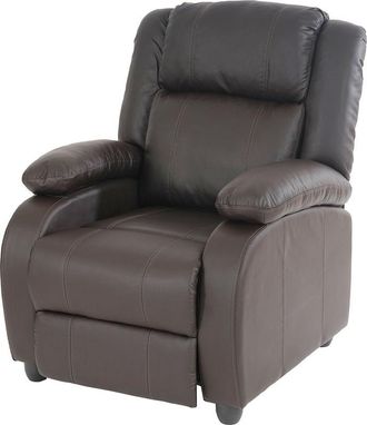 Hhg Fernsehsessel Relaxsessel Liege Sessel Glasgow, Kunstleder coffee