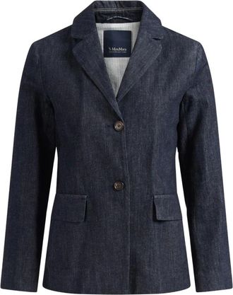 Max Mara Femme, Vestes, Bleu, Taille: 40 FR Smmleone Denim Jacket