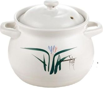 Generic Marmite en fa&iuml;ence, ustensiles de cuisine, marmite &agrave; rago&ucirc;t, cocotte de cuisson en c&eacute;ramique avec couvercle, 2,1 l(3.5L)