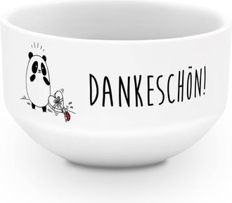 Mr. & Mrs. Panda frühstücksbowl Panda Dankeschön - Geschenk, dessertschale, Suppenschüssel, Müslischale, salatschälchen, Müsli Schalen
