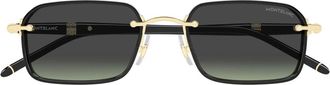 Montblanc Montblanc, Homme, Accessoires, Noir, Taille: 54 MM Rectangular Lunettes de soleil