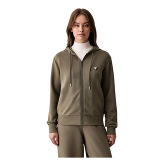 Guess Olympe Zip-through Hoodie - - Sweatshirts & Hoodies - Damen - Gr&uuml;n - S