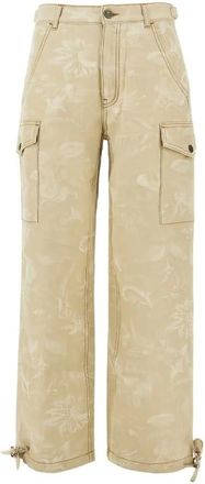 Etro Femme, Pantalons, Beige, Taille: 38 FR Pantalon Cargo en Coton avec Imprim&eacute;