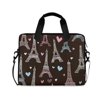 Alaza Sac pour ordinateur portable de 40,6 à 15,6 pouces, tour Eiffel en coeur de Paris, sac pour ordinateur portable pour femme, homme, étudiant, travail, 