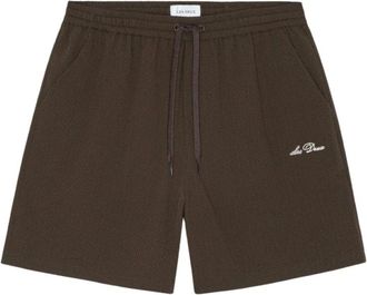Les Deux Homme, Maillots de bain, Brun, Taille: 2XL Stan Seersucker Swim Shorts