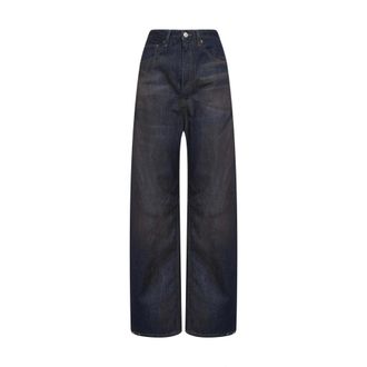 Maison Margiela Femme, Jeans, Bleu, Taille: W30 Jeans &agrave; jambes larges