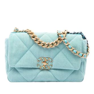 Chanel Pre-owned Sac 19 Moyen Mod&egrave;le - Femme - Pre-owned - Bleu - Taille: ONE Size