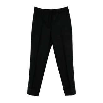 Incotex Gerade geschnittene- schmale Stoffhose - - Trousers - Damen - Schwarzk - XS