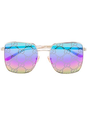 Gucci lunettes de soleil GG - Bleu