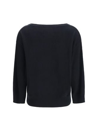 Extreme Cashmere Womens N&deg;491 Pearl Cashmere Sweater Raven Kashmir-Capra Hircus Kashmir/capra