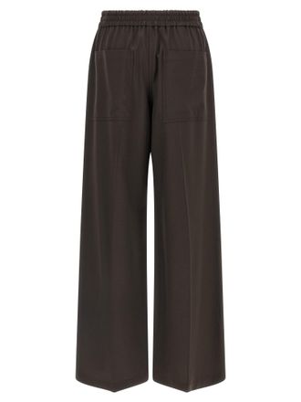 Brunello Cucinelli Womens Brown Virgin Wool Casual Pants