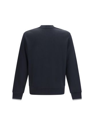 Fred Perry Mens Crewneck Sweatshirt With Logo Black Cotton Sweatshirts Sweater