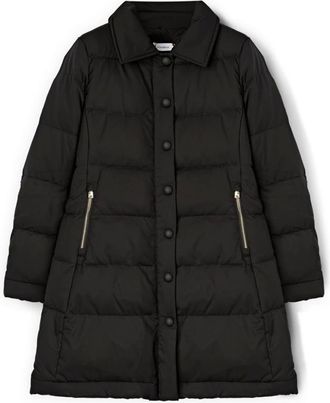 Motivi Femme, Manteaux, Noir, Taille: 36 FR Long Down Jacket with High Collar