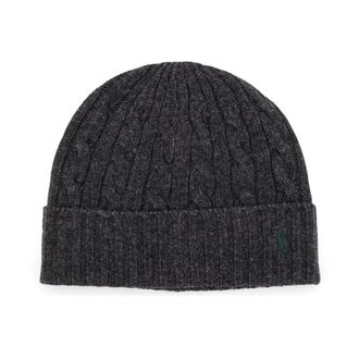 Polo Ralph Lauren Klassische Zopfmuster-Strickm&uuml;tze - - Accessories - Herren - Grau - ONE SIZE