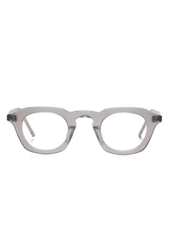 Thom Browne lunettes de vue &agrave; monture ovale - Gris