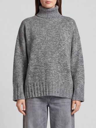 Pinko Pull &agrave; col roul&eacute; en m&eacute;lange de laine avec sequins et &eacute;paules tombantes