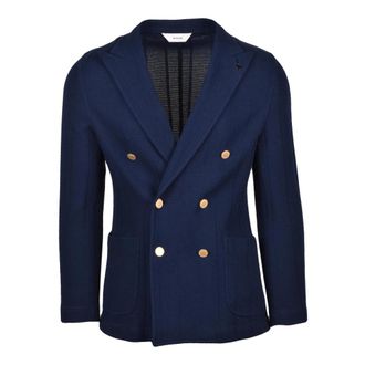 Paoloni Cotton Blazer - - Jackets - Herren - Blau - M