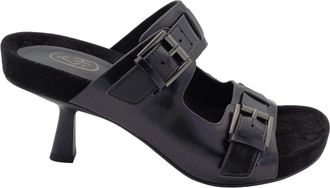Ash Ash, Femme, Chaussures, Noir, Taille: 39 EU Sabot sandale en cuir noir