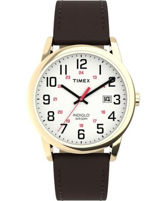Timex Easy Reader Classic Braun Herren Armbanduhr TW2Y12700