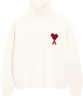 Ami Logo-detail Roll-neck Sweater