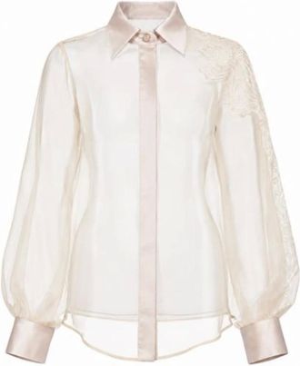 D.exterior Femme, Blouses et Chemises, Blanc, Taille: 36 FR D.exterior Chemises