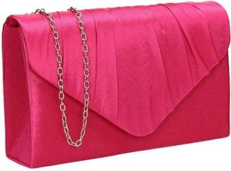 Swankyswans Chantel Pochette en satin pour femme, fuchsia, Taille unique