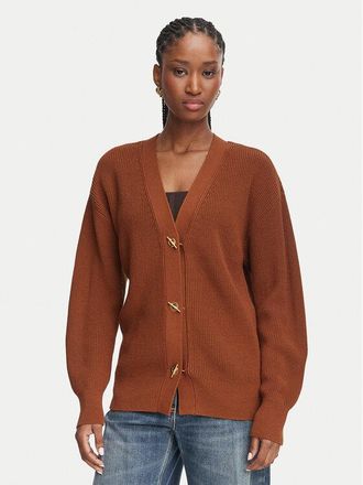 Elisabetta Franchi Strickjacke MK-01S-66E2-V400 Braun Regular Fit