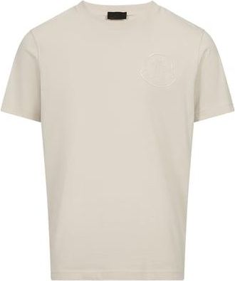Moncler T-shirt col rond &agrave; logo en coton