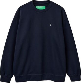 Benetton Maglia G/C M/L 342zu1093 Sweat sans Capuche, Bleu, M Homme