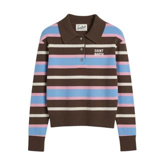 MC2 Saint Barth Hadidy Pullover mit Kragen und Kn&ouml;pfen - - Tops - Damen - Mehrfarbig - M