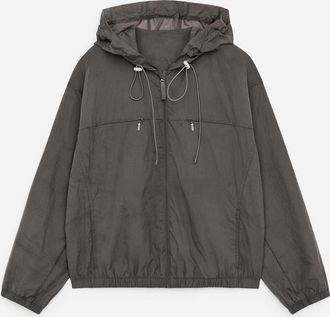 Arket Windbreaker Aus Ripstop -Grau