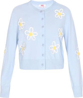 Mymo Strickjacke Frauen hellblau