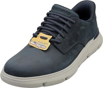 Skechers Homme Baskets Garza &Agrave; Enfiler, Navy/White, 42.5 EU