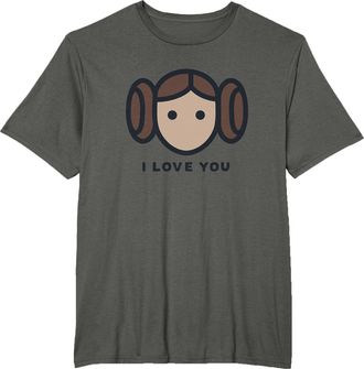 Star Wars Cartoon Princess Leia I Love You T-Shirt