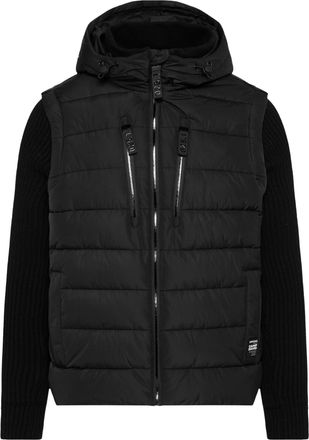 Camp David Herren 2-in-1 Steppweste mit abtrennbaren Strickärmeln Black, Xxxl