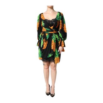 Dolce & Gabbana Kleid mit Ananas-Print - - Dresses - Damen - Mehrfarbig - XS