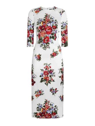 Dolce & Gabbana Robe Au Genou - Blanc
