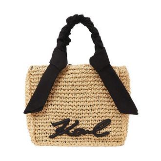 Karl Lagerfeld Femme, Sacs, Beige, Taille: ONE Size Sac de plage Signature Scarf